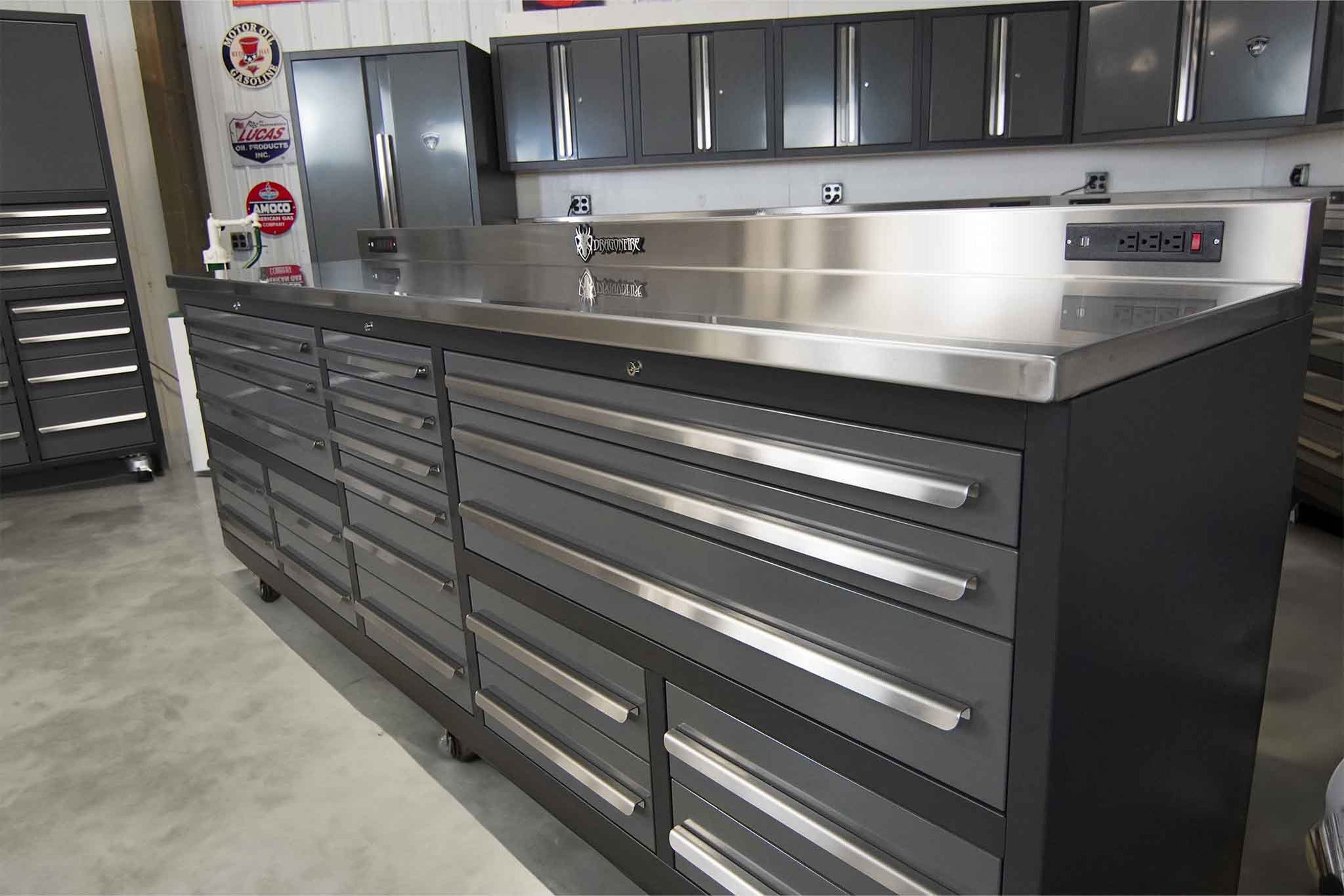 Dragonfire 20 Drawer Pro Series 9FT Workbench — Dragonfiretools