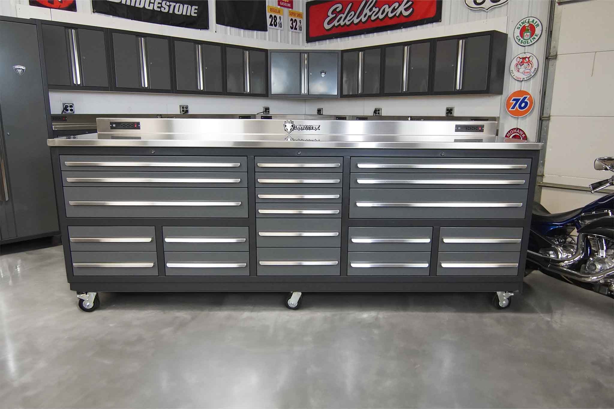Dragonfire 20 Drawer Pro Series 9FT Workbench — Dragonfiretools