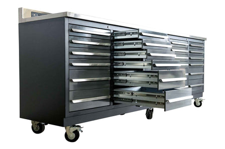 Dragonfire 30 Drawer Pro Series 9FT Workbench with Swappable Drawers ...