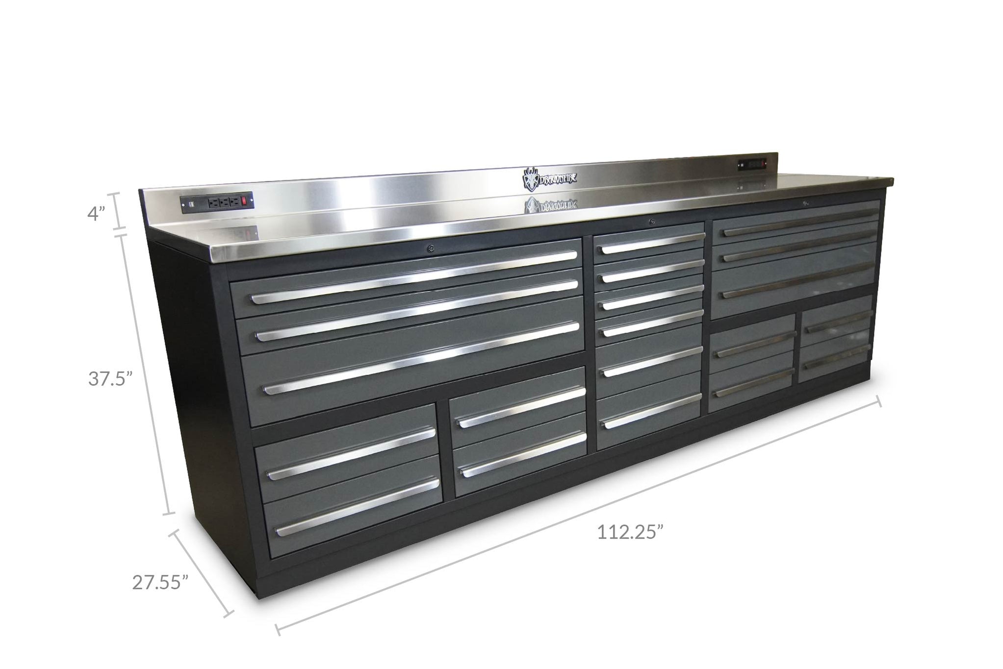 Industrial Workbench with 20 Heavy Duty Swappable Drawers