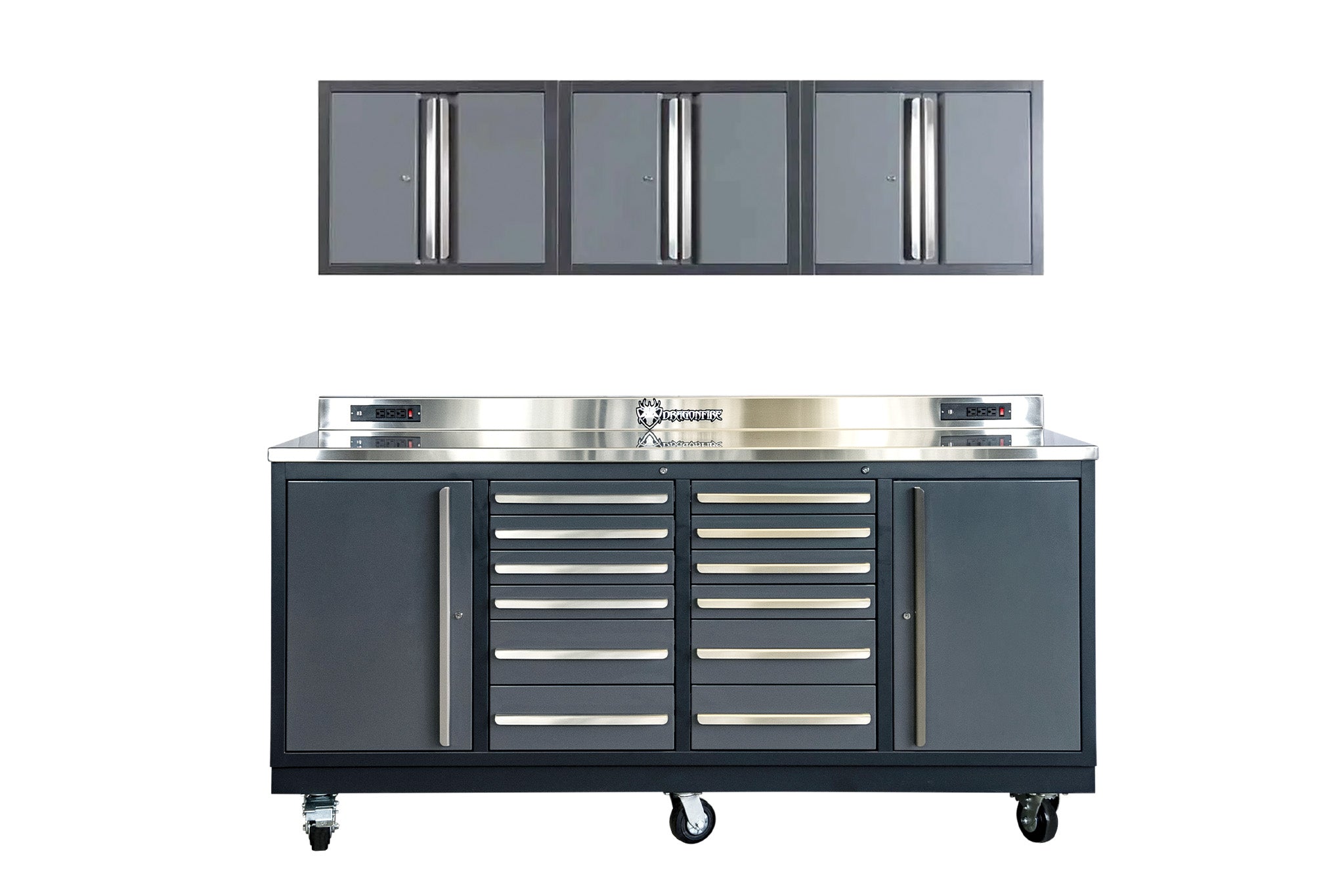 Heavy Duty Pro Series Garage Wall Cabinets - Set of 3 — Dragonfiretools