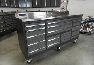 Dragonfire 17 Drawer Pro Series 7FT Workbench with Swappable Drawers ...