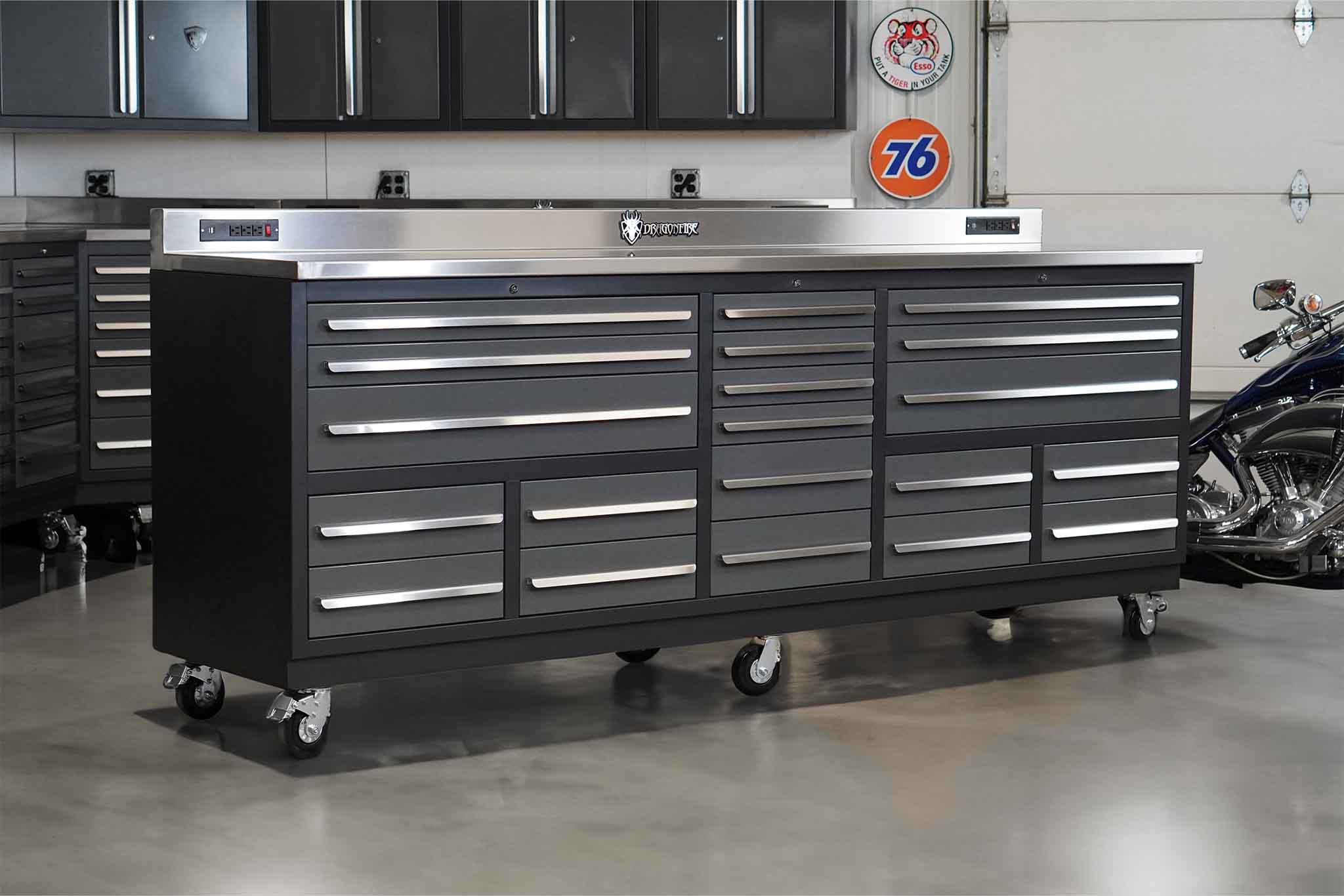 Heavy-Duty Industrial Garage Workbenches With Drawers