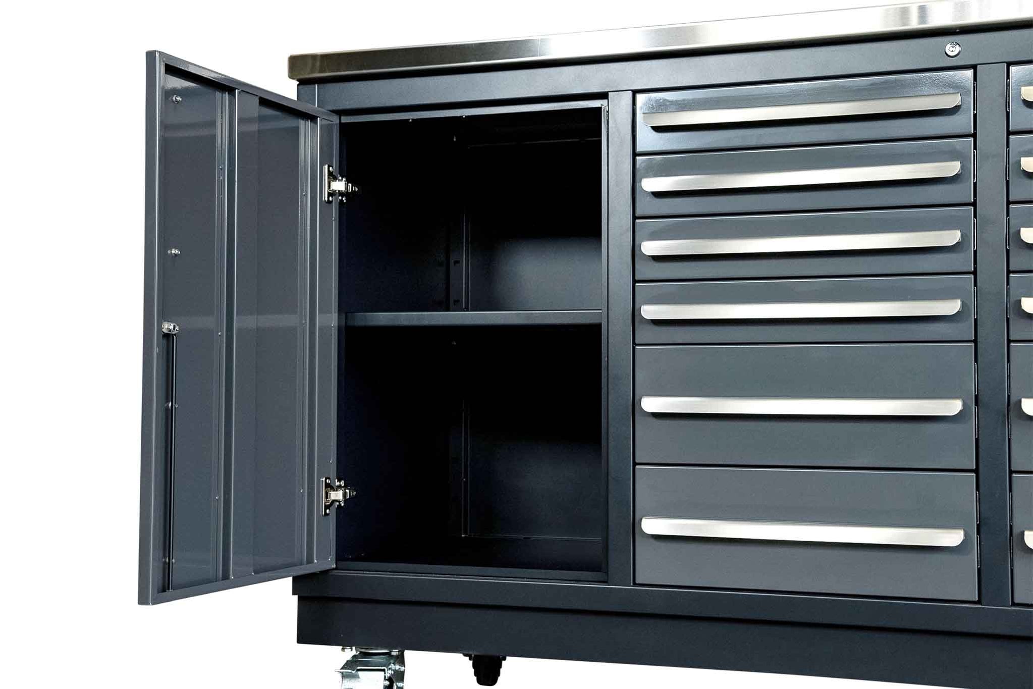 12 Drawer Pro Series Heavy Duty Garage Workbench 7ft with Swappable ...