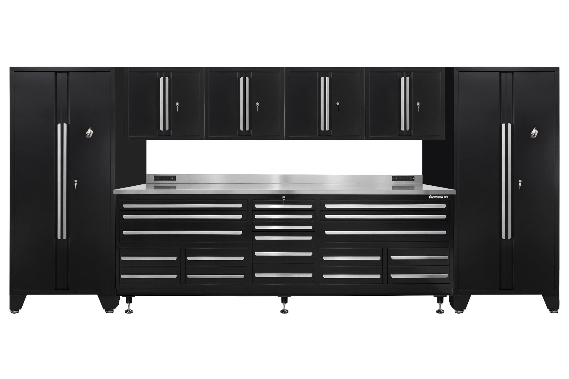 Pro Series 20 Drawer Workbench Package - Workbench, Wall Cabinets & Lo ...