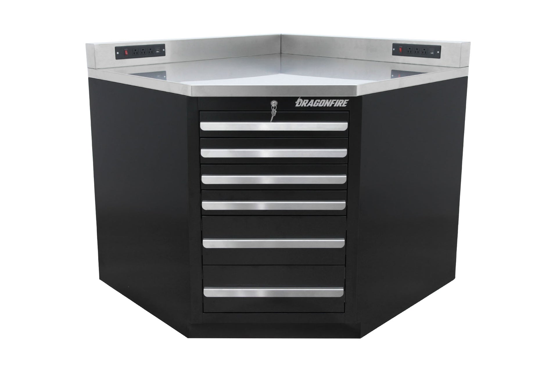 6 Drawer Pro Series Corner Garage Cabinets - Lower — Dragonfire Tool ...